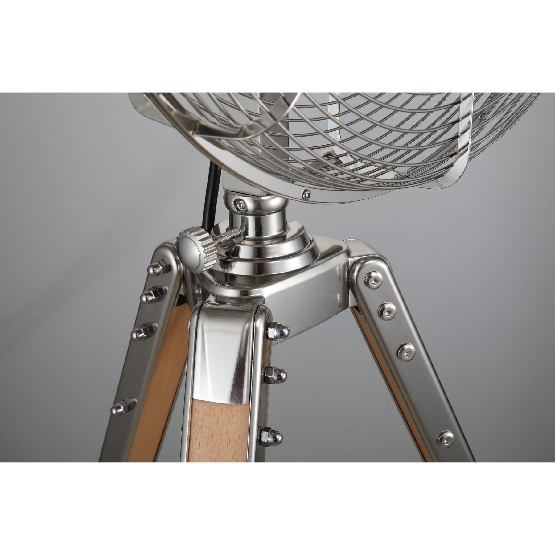 Star Tripod stand fan- beautiful design, 16" three wooden legs pedestal ...
