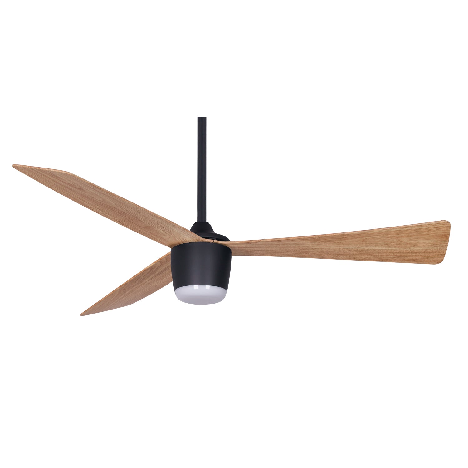 Matte Black Dark Wood Blades Star 7 Ceiling Fan 44" with Optional Led ...