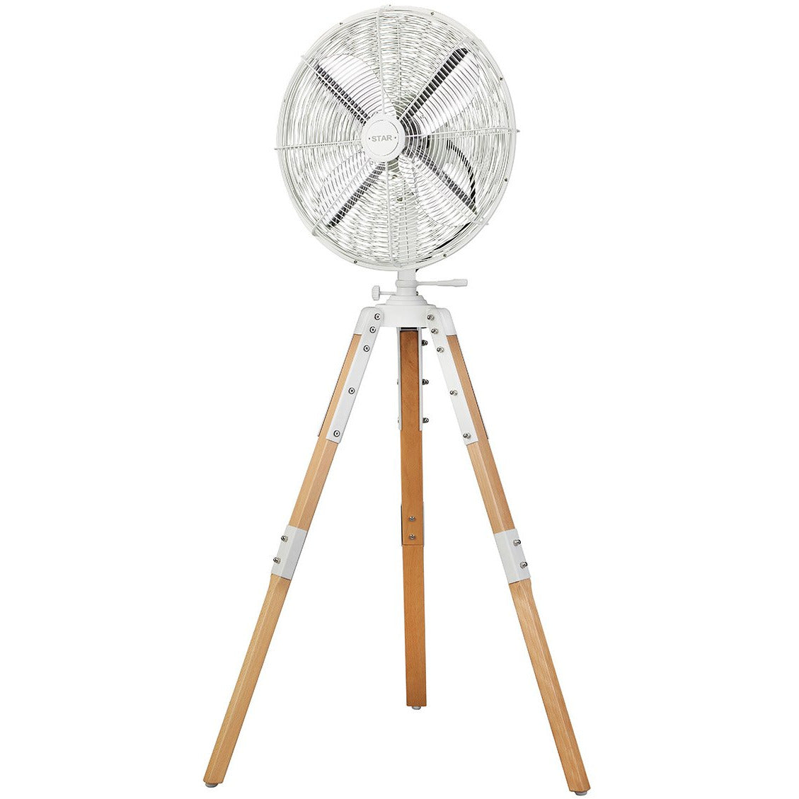 Star Tripod stand fan- beautiful design, 16" three wooden legs pedestal ...